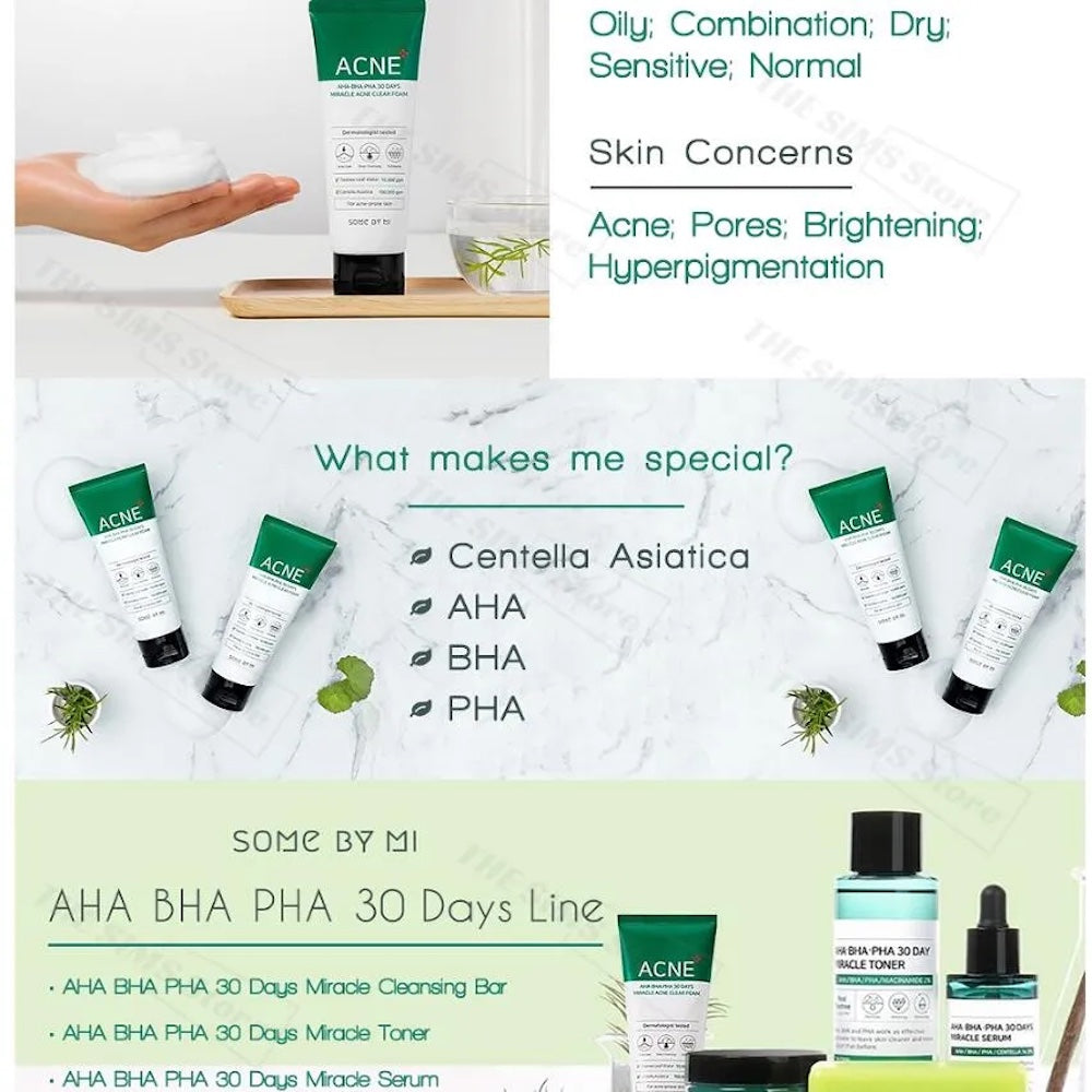 AHA, BHA, PHA 30 Days Miracle Acne Clear Foam – BreakTheBasic